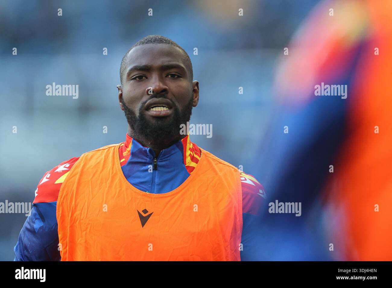 Stephan Ambrosius (Karlsruhe, #05) during warm-up, Karlsruhe vs. Hertha ...