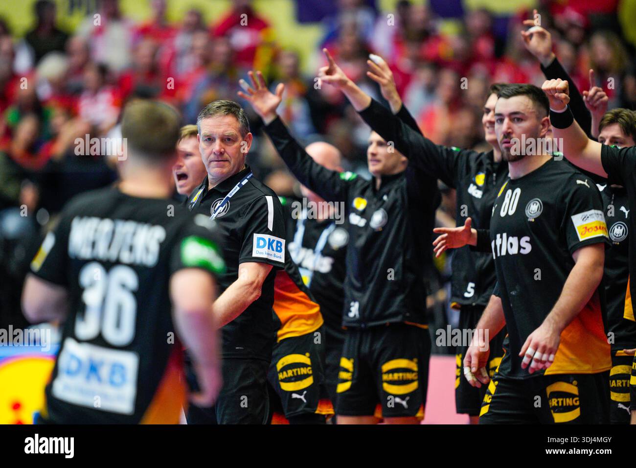 Herning, Denmark 20260124. Germany's coach Alfred Gislason during the ...