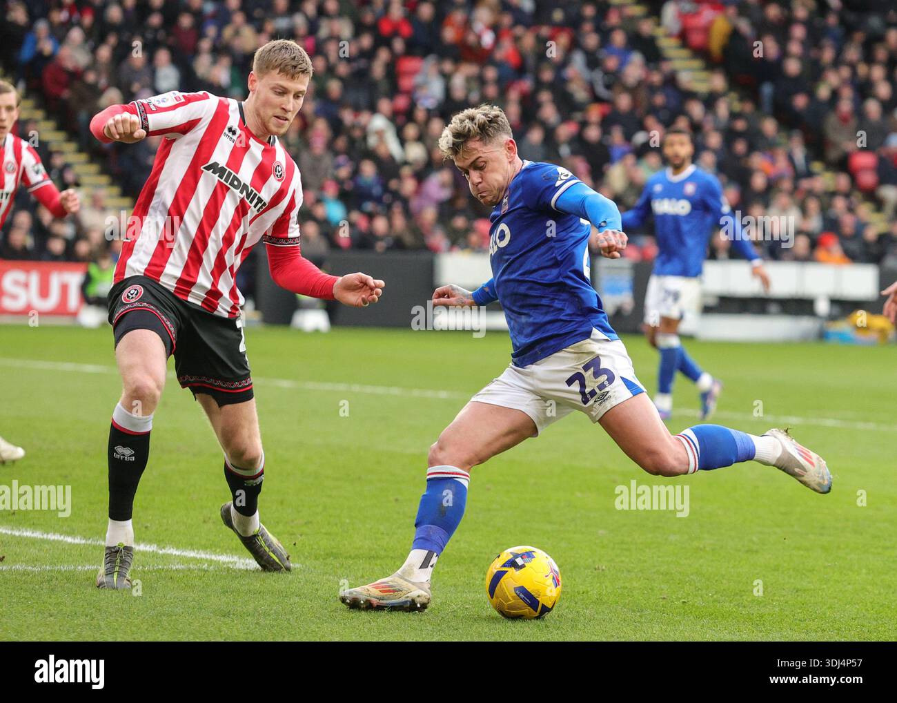 Sammie Szmodics of Ipswich Town shoots on goal during the Sky Bet ...