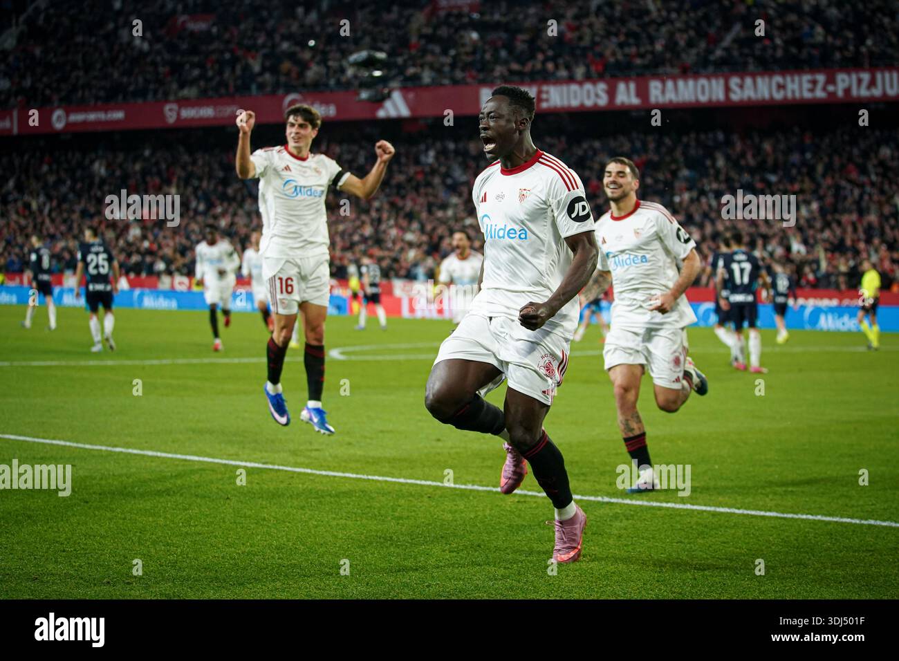 Seville, Spain. 24 january, 2026. Akor Adams (Sevilla FC) during LaLiga ...