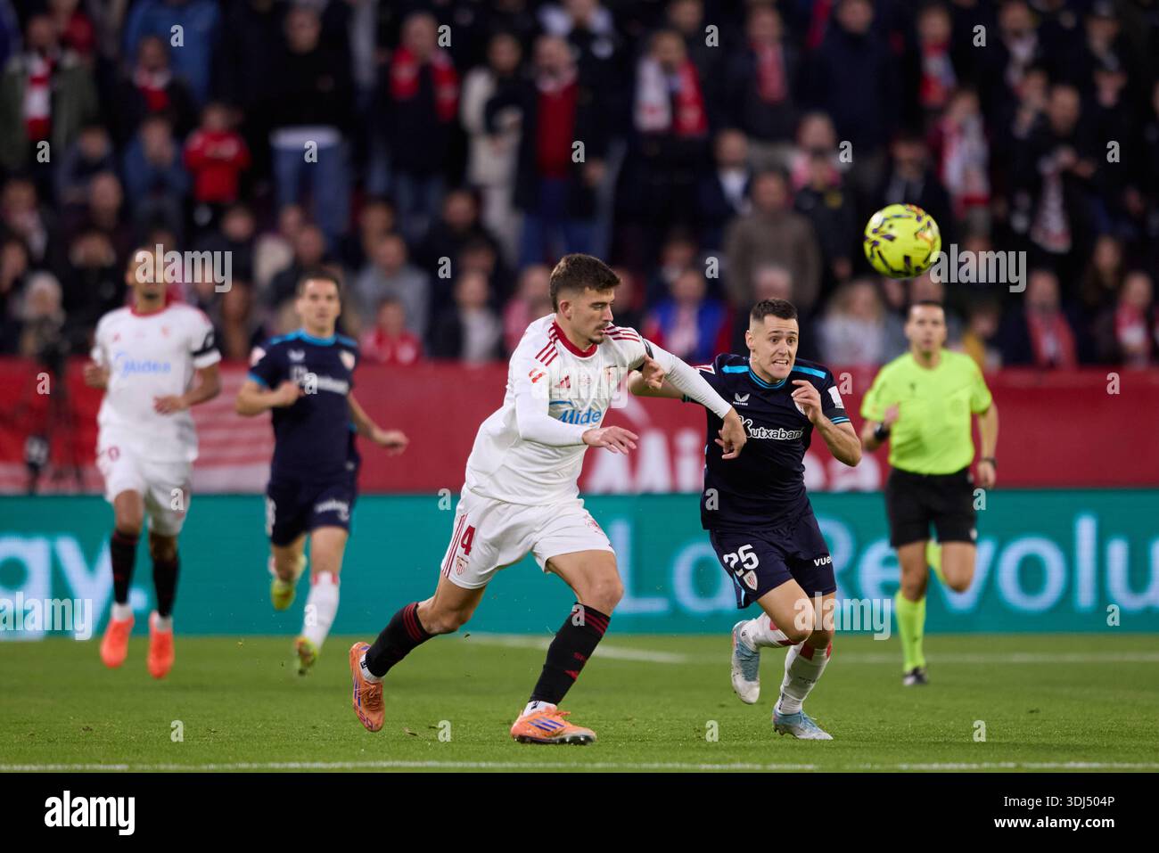 Spanish La Liga EA Sports soccer match Sevilla vs Athletic Club at ...