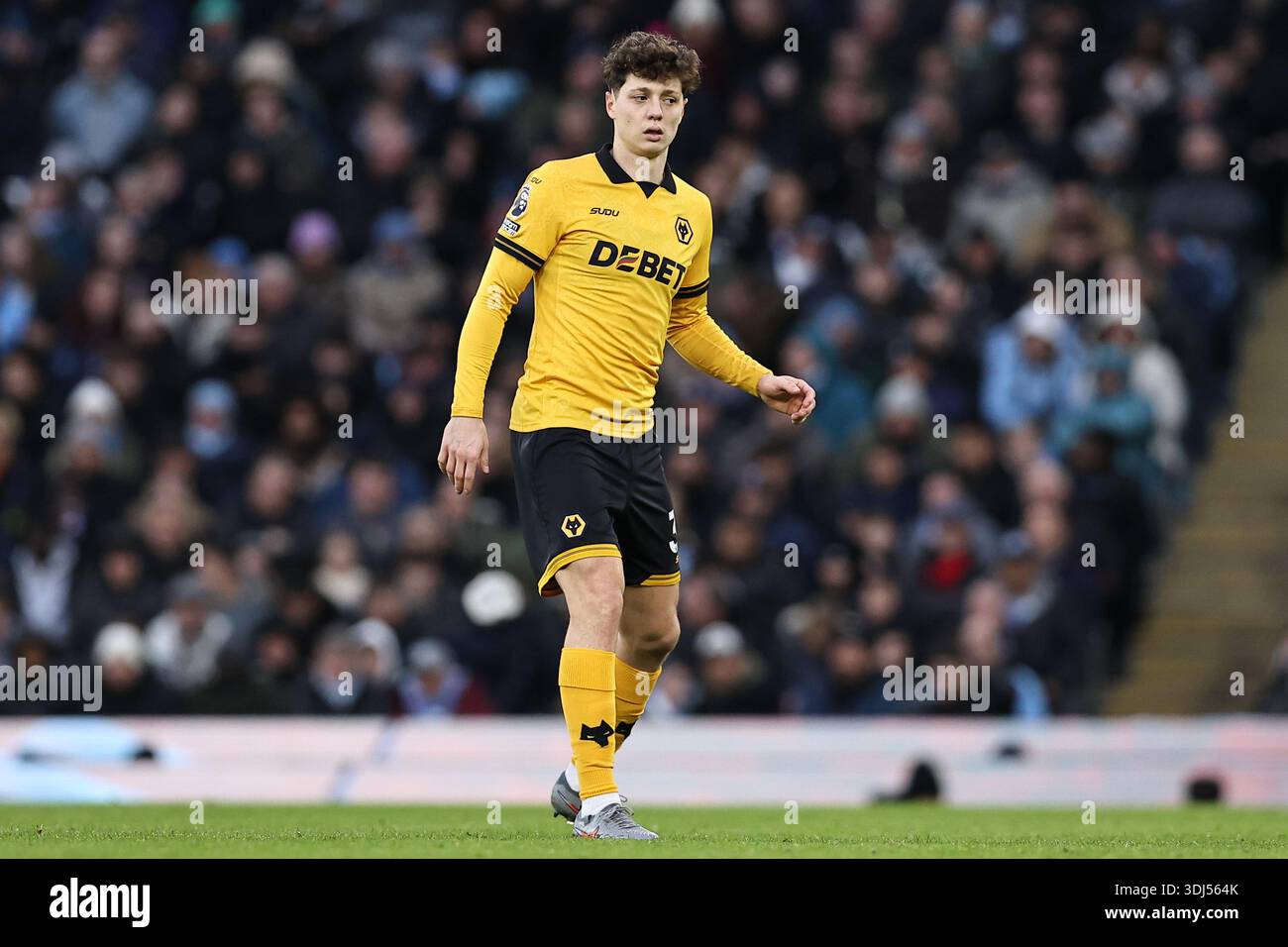 Hugo Bueno of Wolverhampton Wanderers during the Manchester City v ...