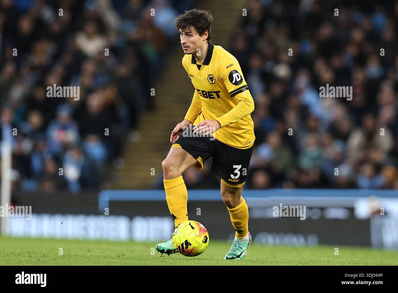 Hugo Bueno of Wolverhampton Wanderers during the Manchester City v ...