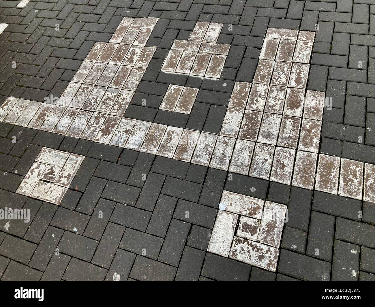 a playful twist of perspective , similar to space invaders icons in one ...
