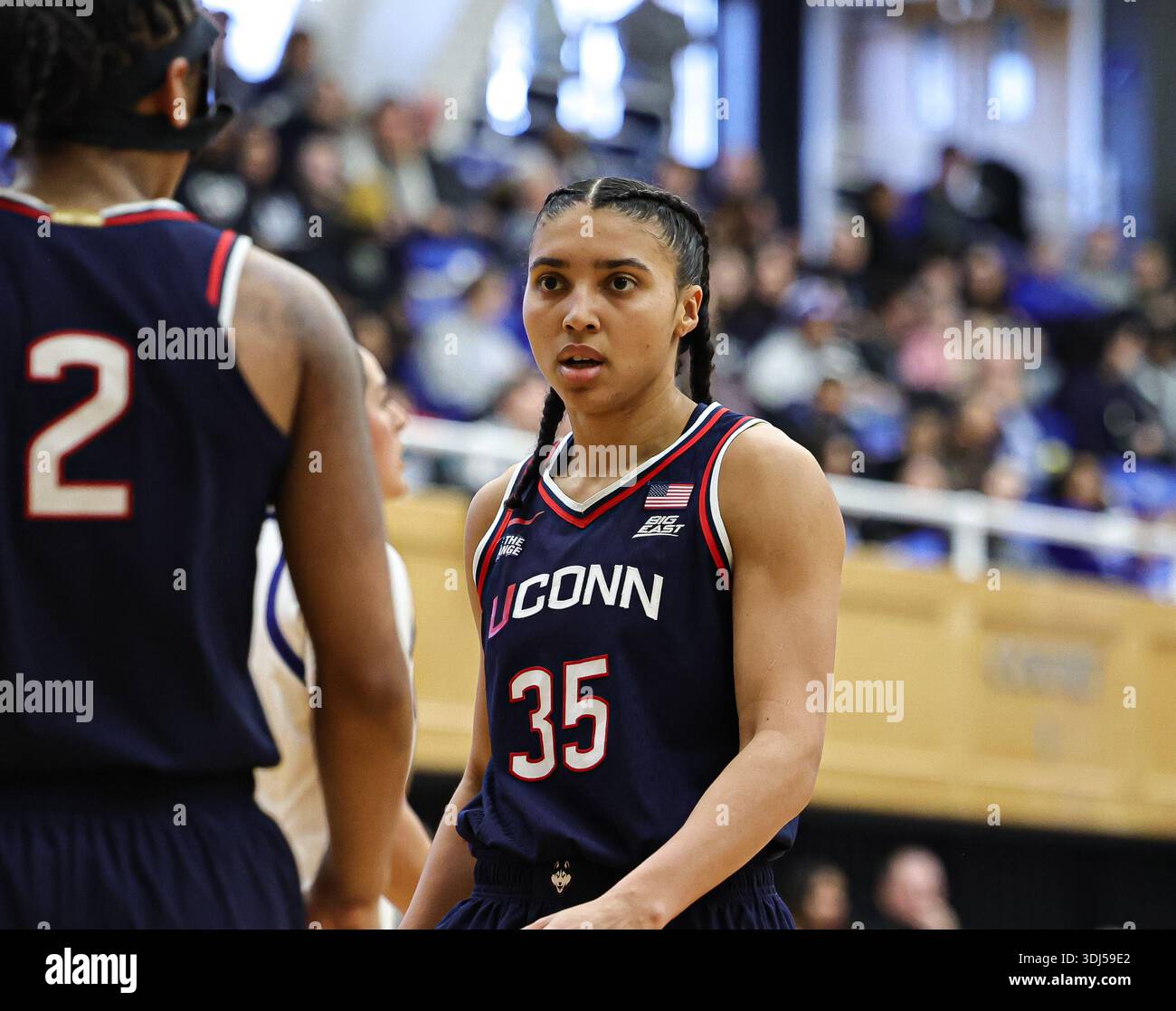 January 24, 2026; South Orange, New Jersey, USA; UConn Huskies guard ...