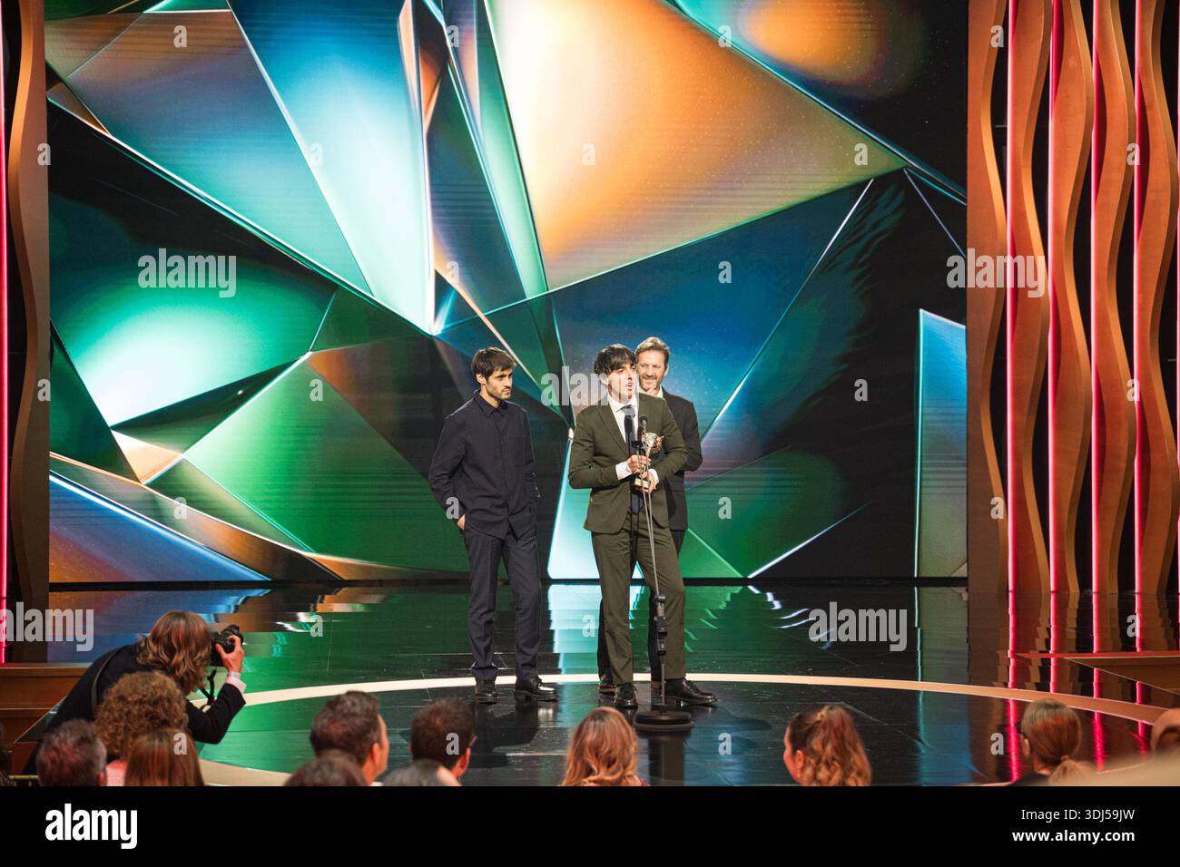 Screenwriters Diego San José, Daniel Castro, and Fernando Delgado ...