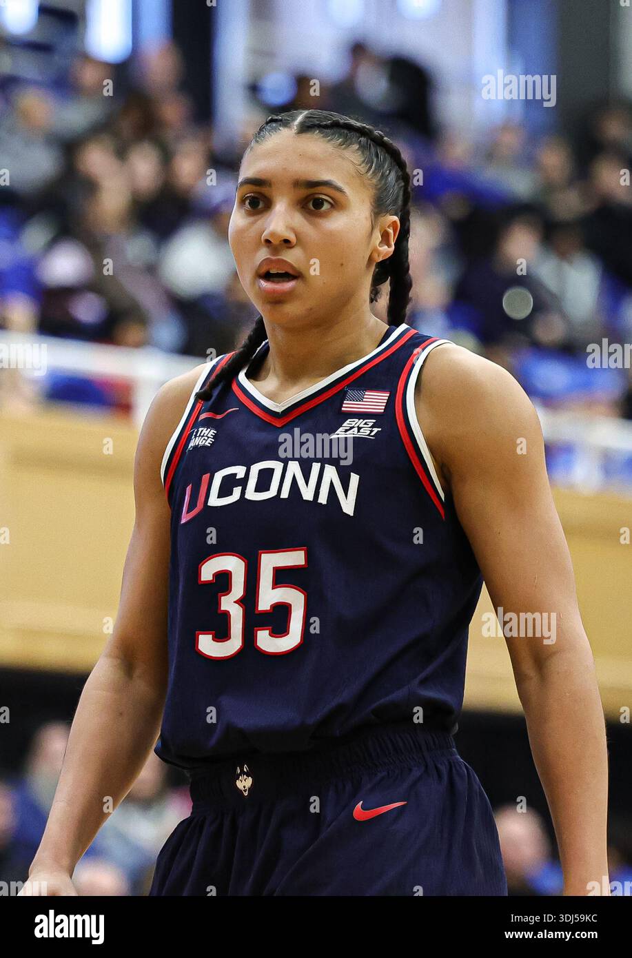 January 24, 2026; South Orange, New Jersey, USA; UConn Huskies guard ...