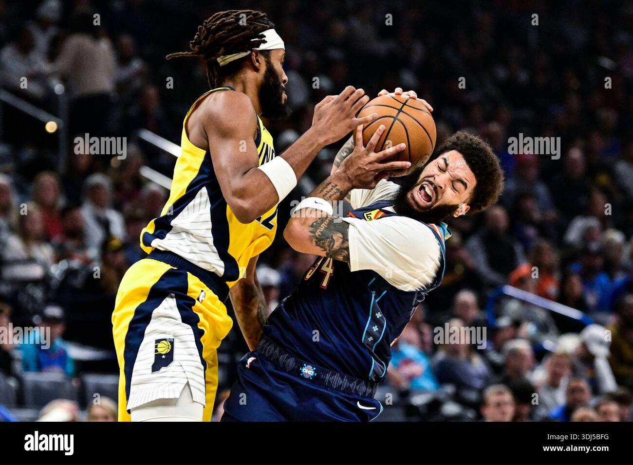 Oklahoma City Thunder guard/forward Kenrich Williams (34) Indiana ...