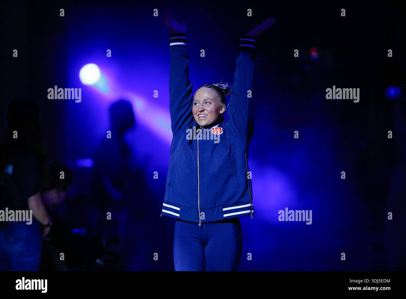 Auburn's Marissa Neal is introduced prior to an NCAA gymnastics meet ...