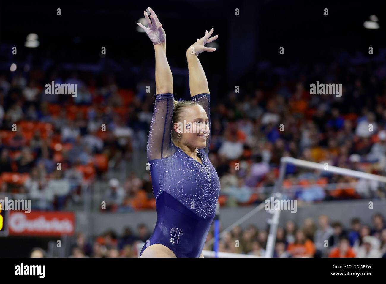 Auburn's Marissa Neal competes on the balance beam during an NCAA ...