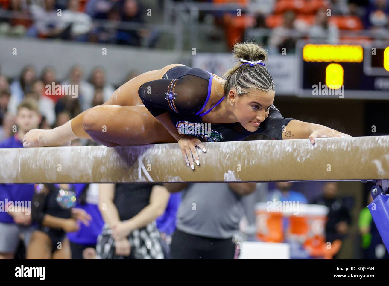 Florida's Skylar Draser competes on the balance beam during an NCAA ...