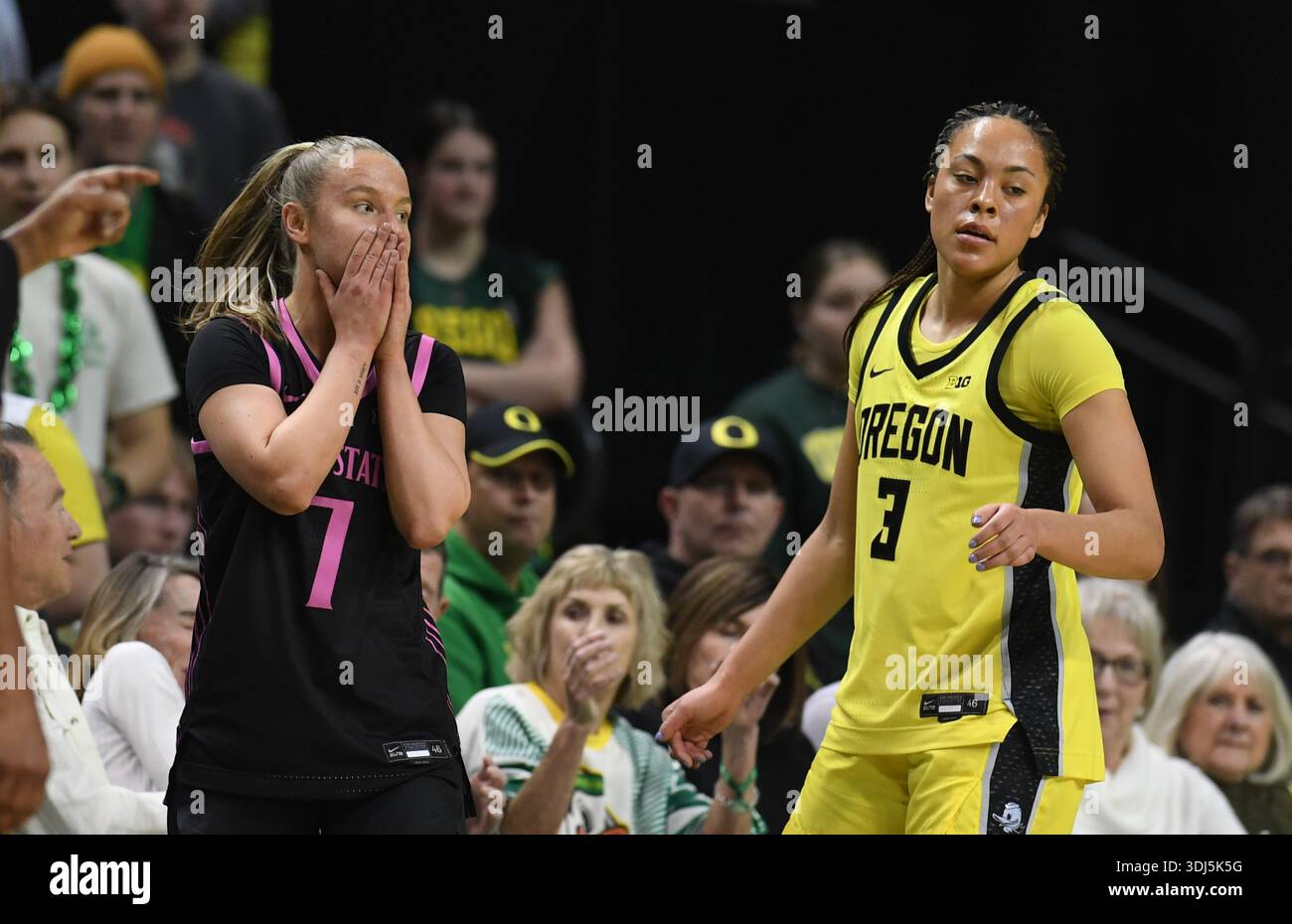Penn State guard Viktoria Ranisavljevic (7) reacts to a call in front ...