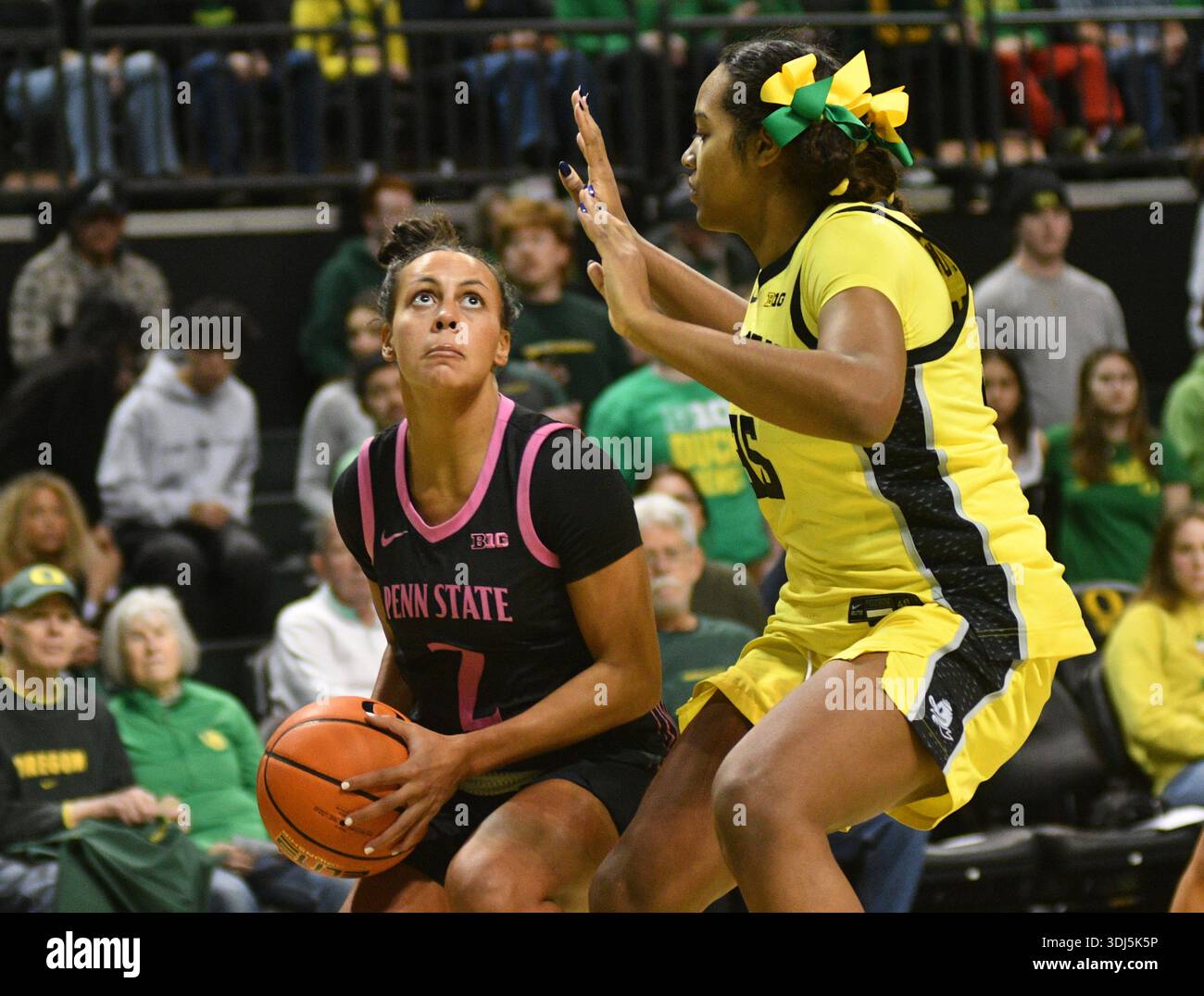 Penn State guard Shaelyn Steele (2) prepares to shoot in front of ...