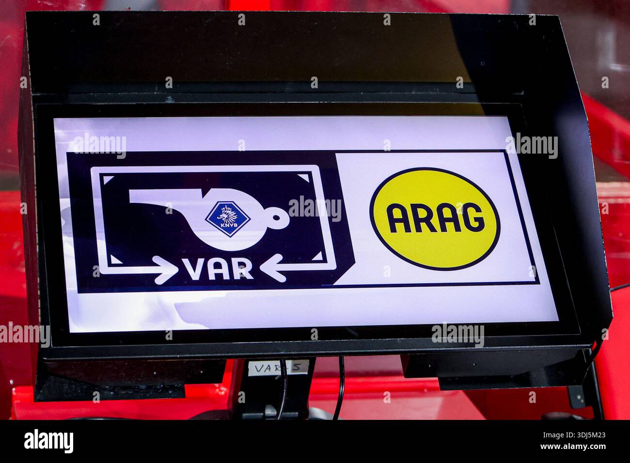 general view of VAR screen seen during the Dutch Eredivisie match ...