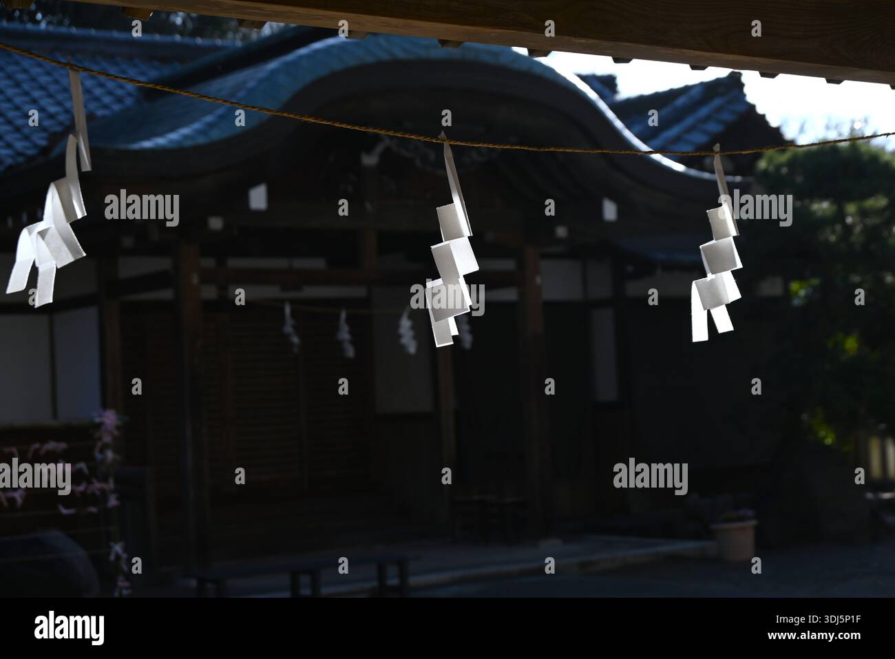 At Japanese shrines, 'Shide' are zigzag-shaped paper hanging ornaments ...