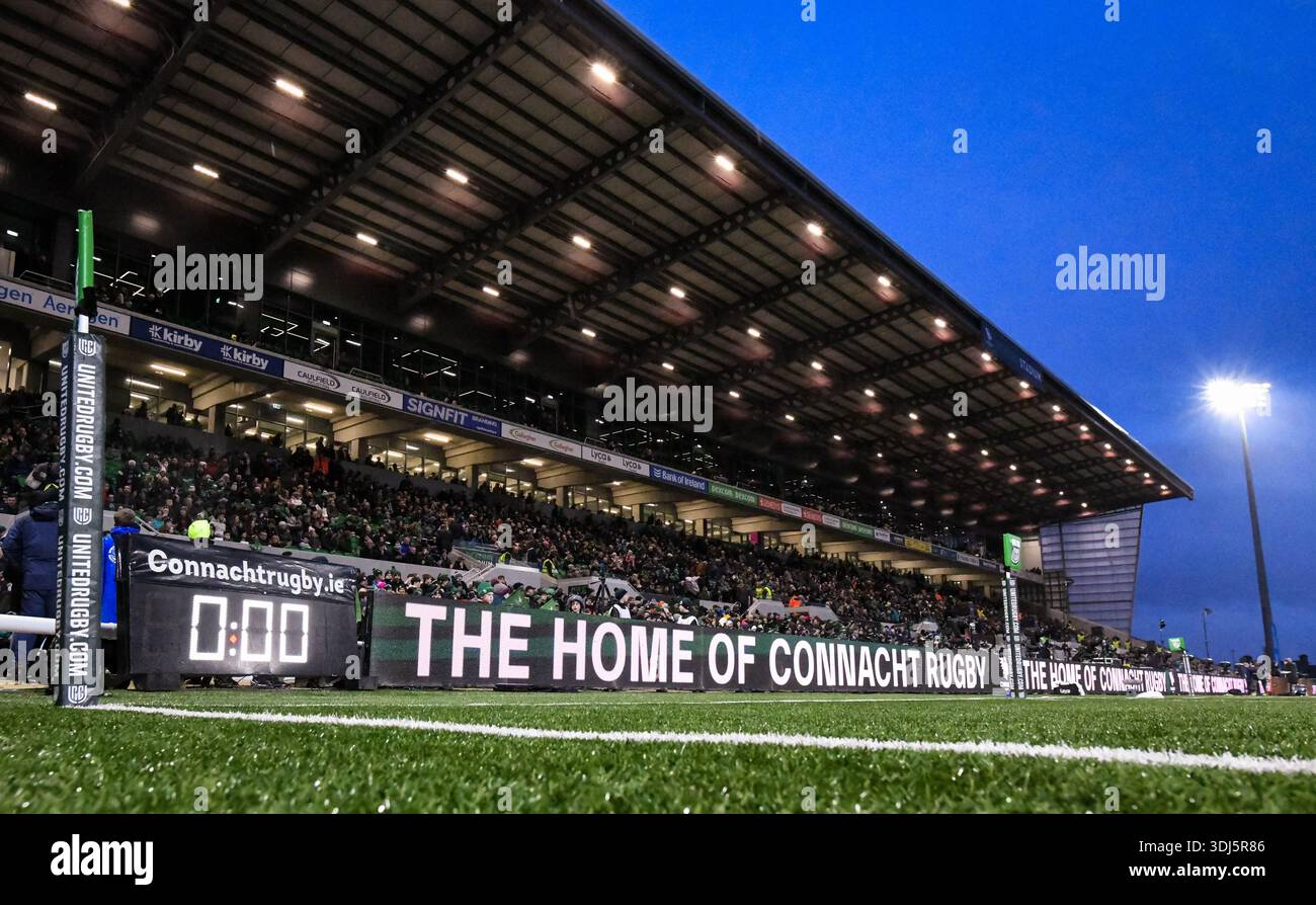 Galway, Ireland. 24th January, 2026. The newly-opened stand prior to ...