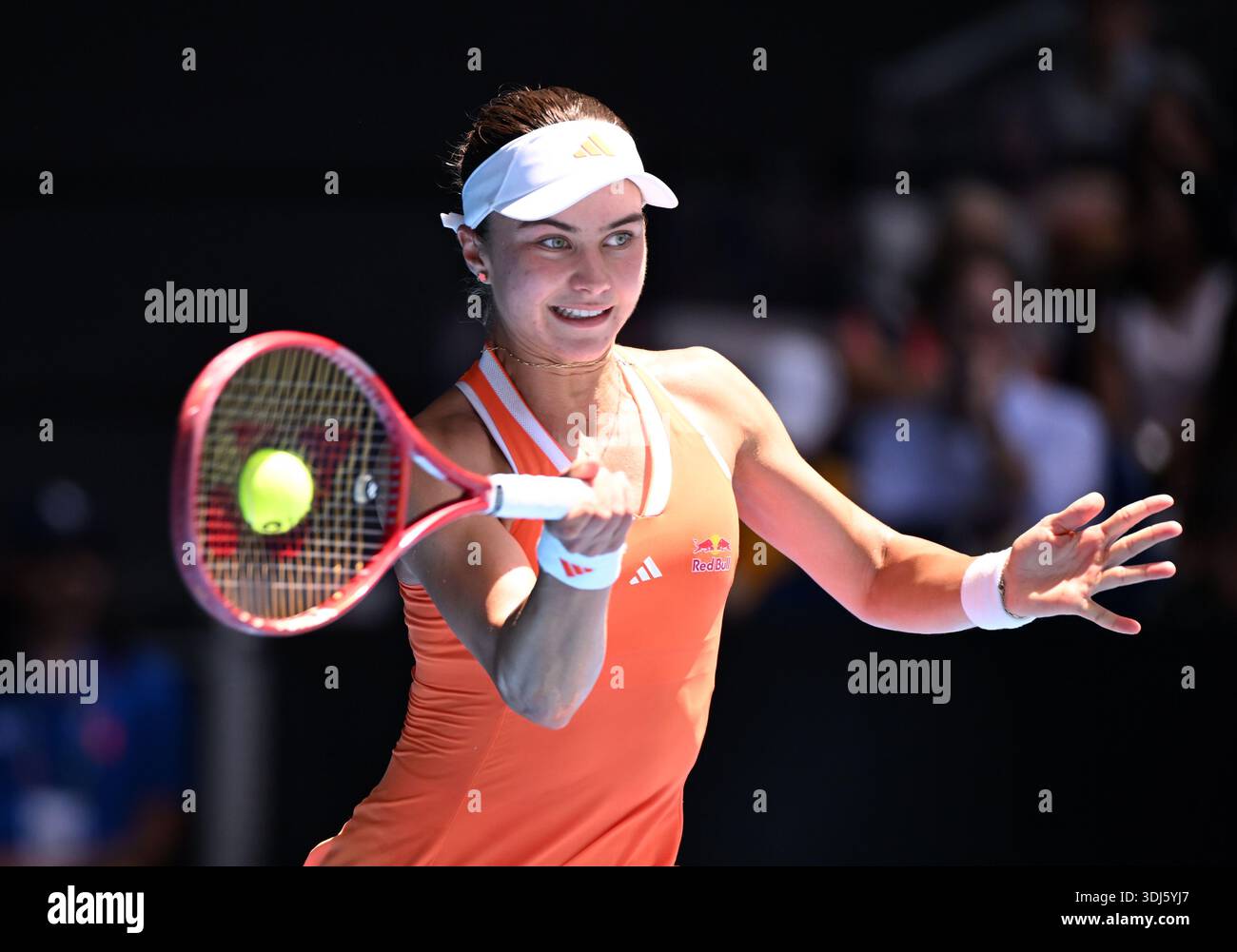 Iva Jovic of the USA in action during the Women’s 4th round match ...