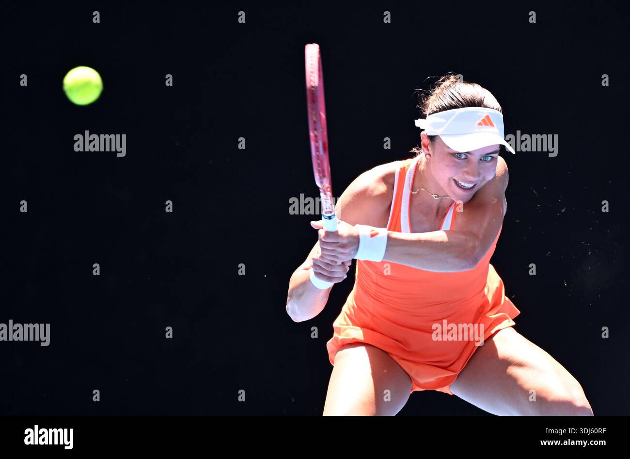 Iva Jovic of the USA in action during the Women’s 4th round match ...