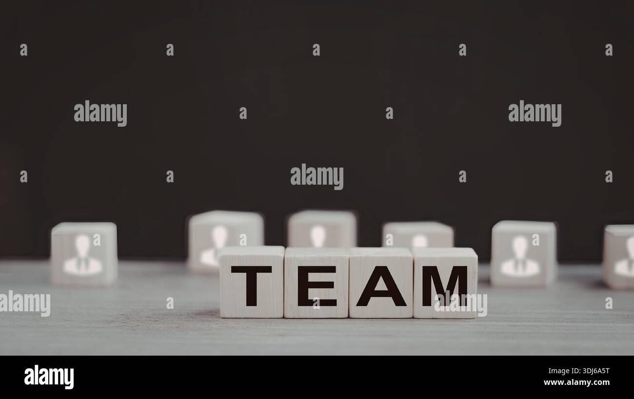 An image featuring the word 'TEAM' spelled out with wooden blocks ...