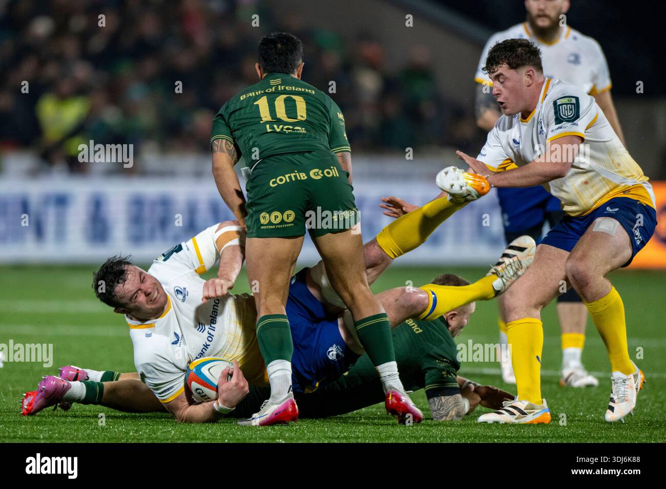 James Ryan of Leinster with the ball during the United Rugby ...