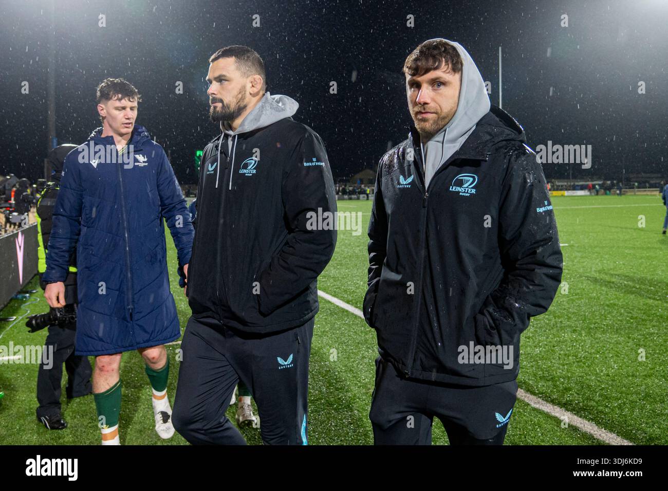 Max Deegan and Hugo Keenan of Leinster during the United Rugby ...