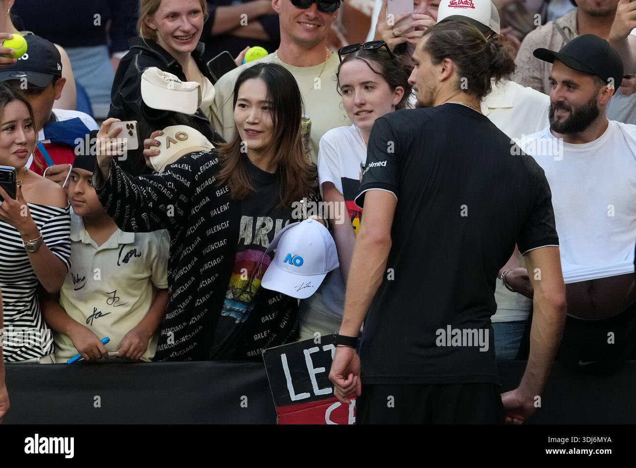 Alexander Zverev of Germany poses for photos after defeating Francisco ...