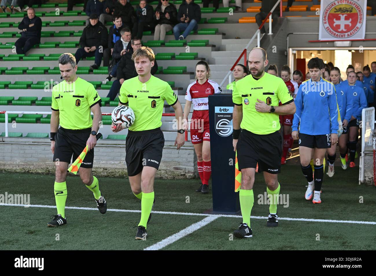 referee Louis Lateur with assistant referee Dieter Porton and Vincent ...