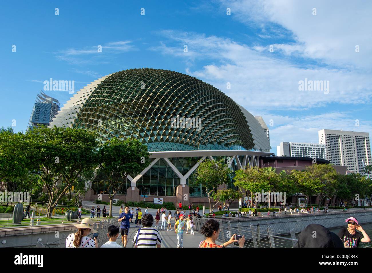 A modern architectural structure resembling a large durian fruit ...