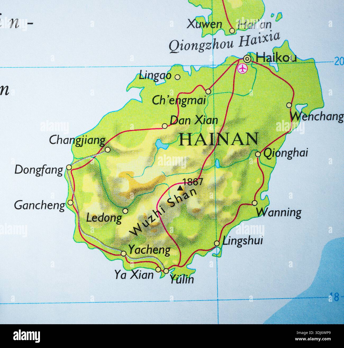 Hainan map map island hi-res stock photography and images - Alamy