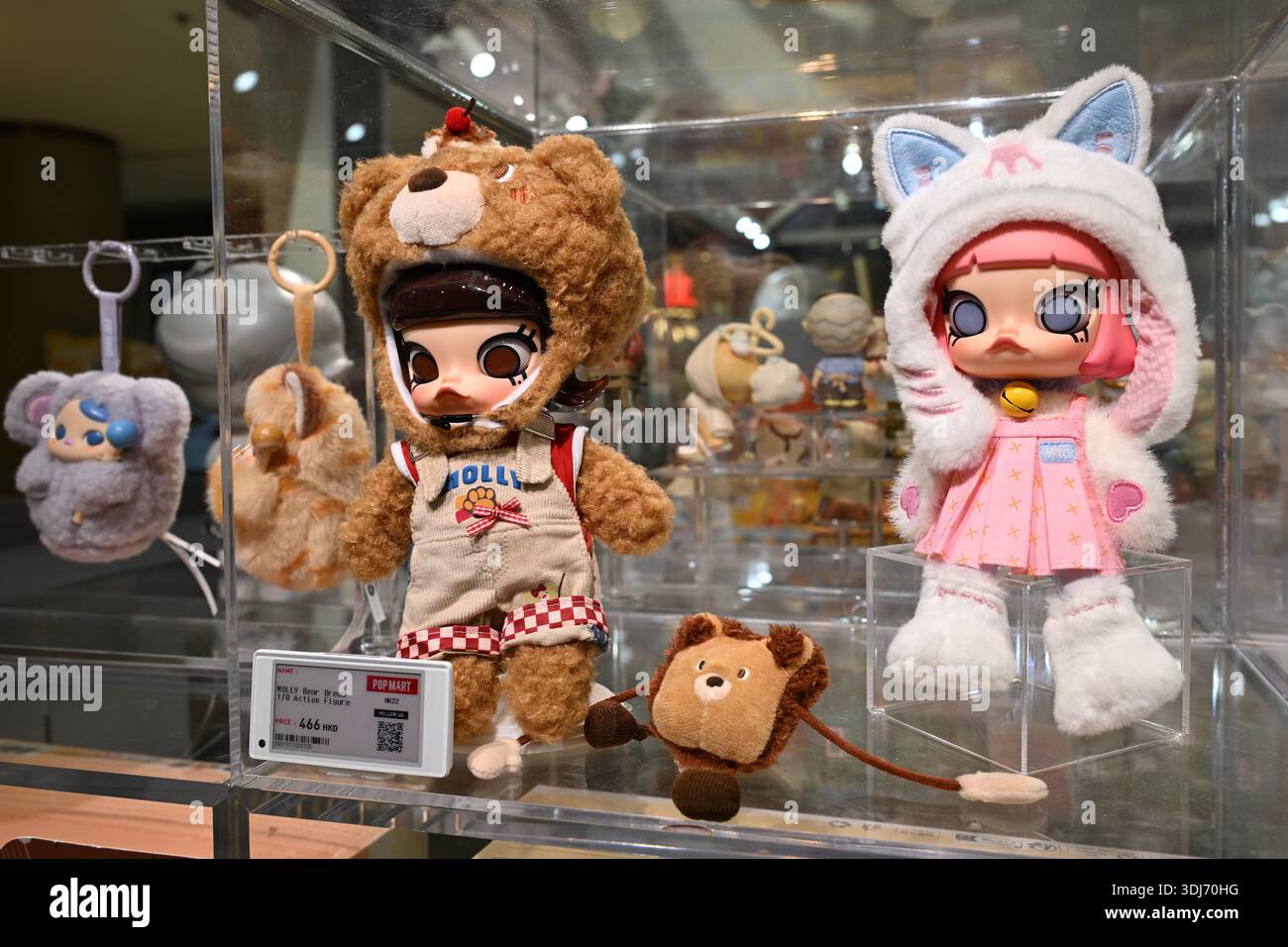 The Molly dolls display at POP MART store in MOLLY 20th Anniversary on ...