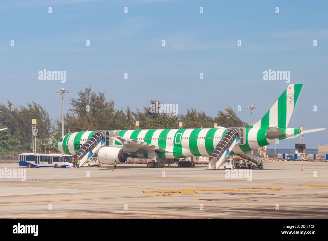 Phuket, Thailand, January 6, 2026: An Airbus A 330 Neo in the green ...