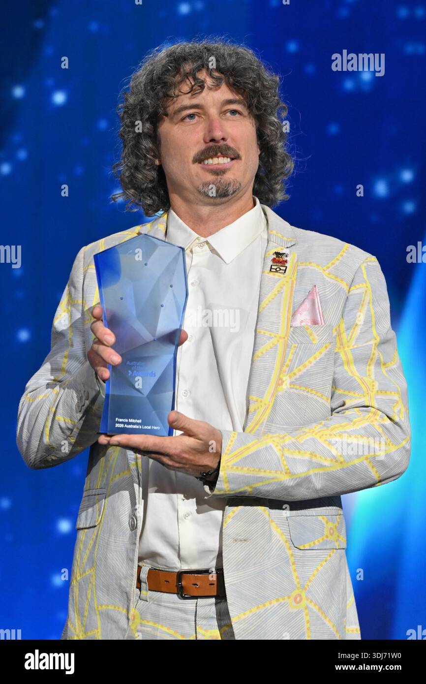 Local Hero Frank Mitchell after the 2026 Australian of the Year Awards ...