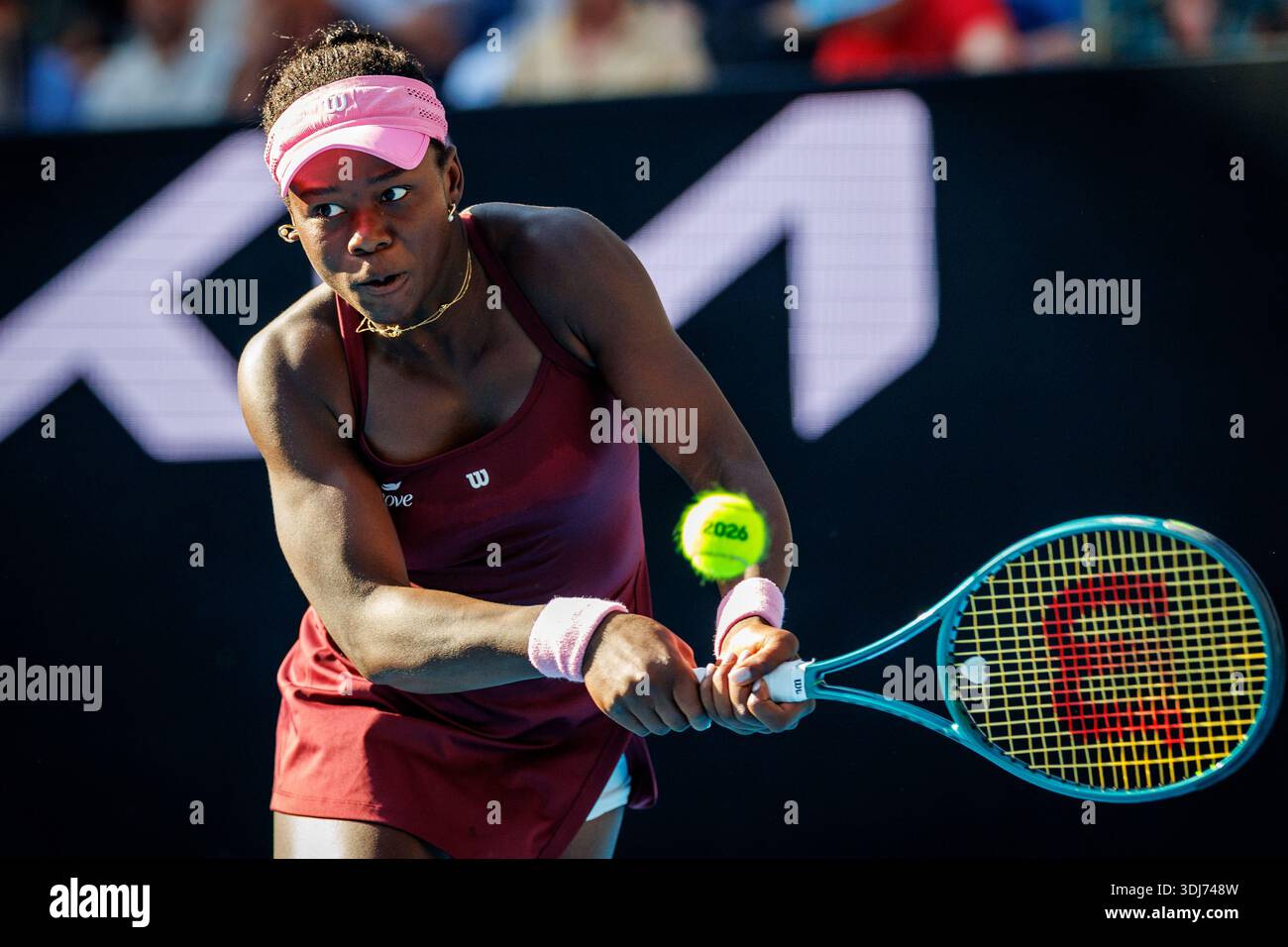 USA’s Iva Jovic/Canada’s Victoria Mboko during a Women’s Doubles 3rd ...