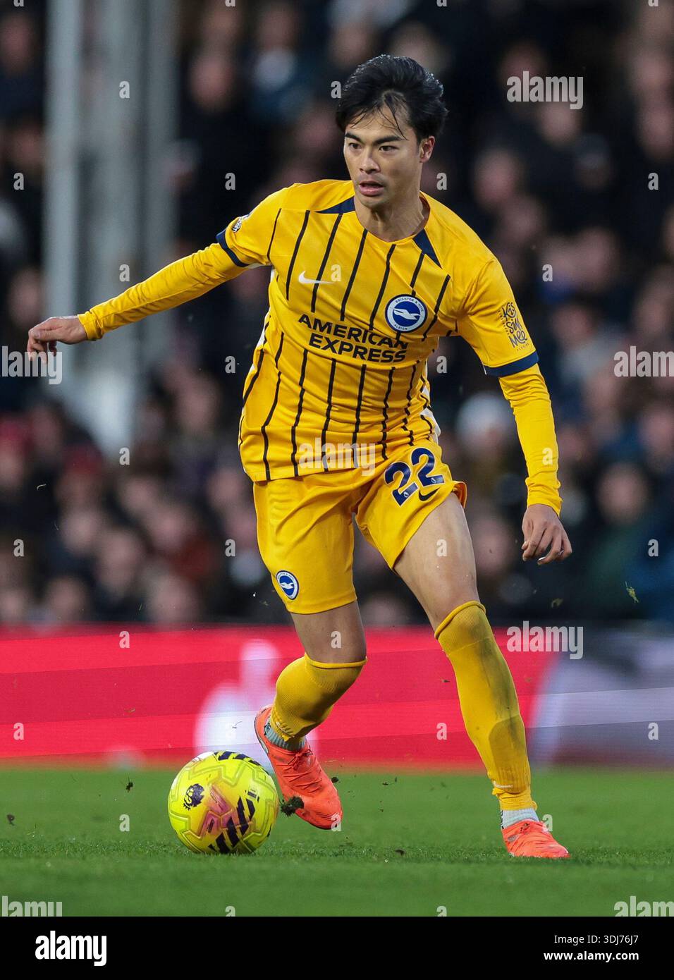 Brighton and Hove Albion's Kaoru Mitoma during the Premier League match ...