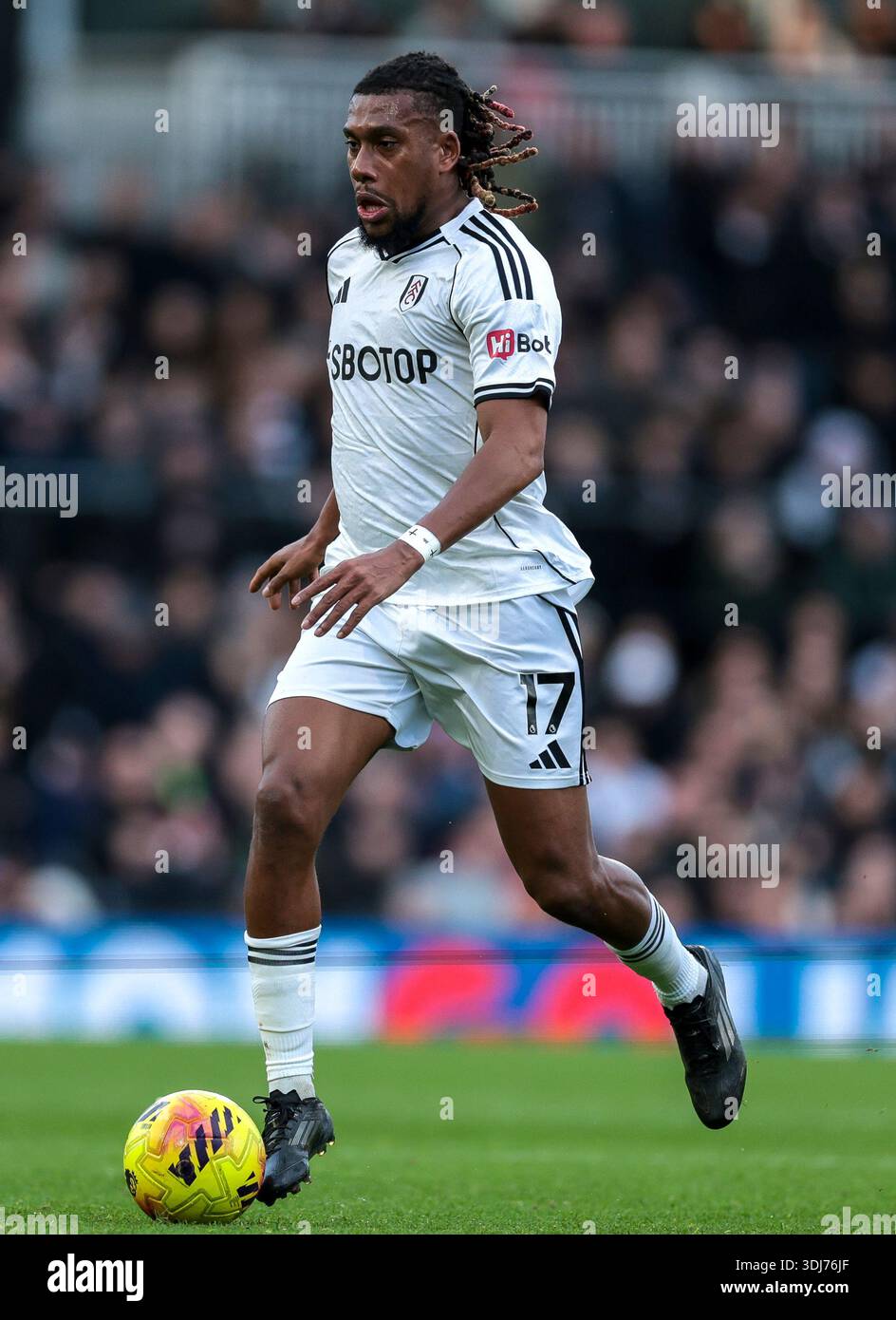 Fulham's Alex Iwobi during the Premier League match at Craven Cottage ...