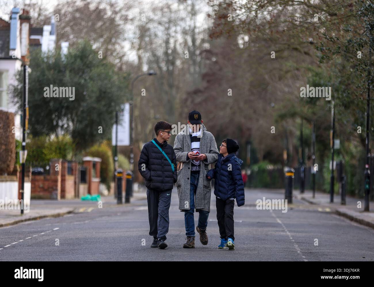 Fulham fans arriving ahead of the Premier League match at Craven ...