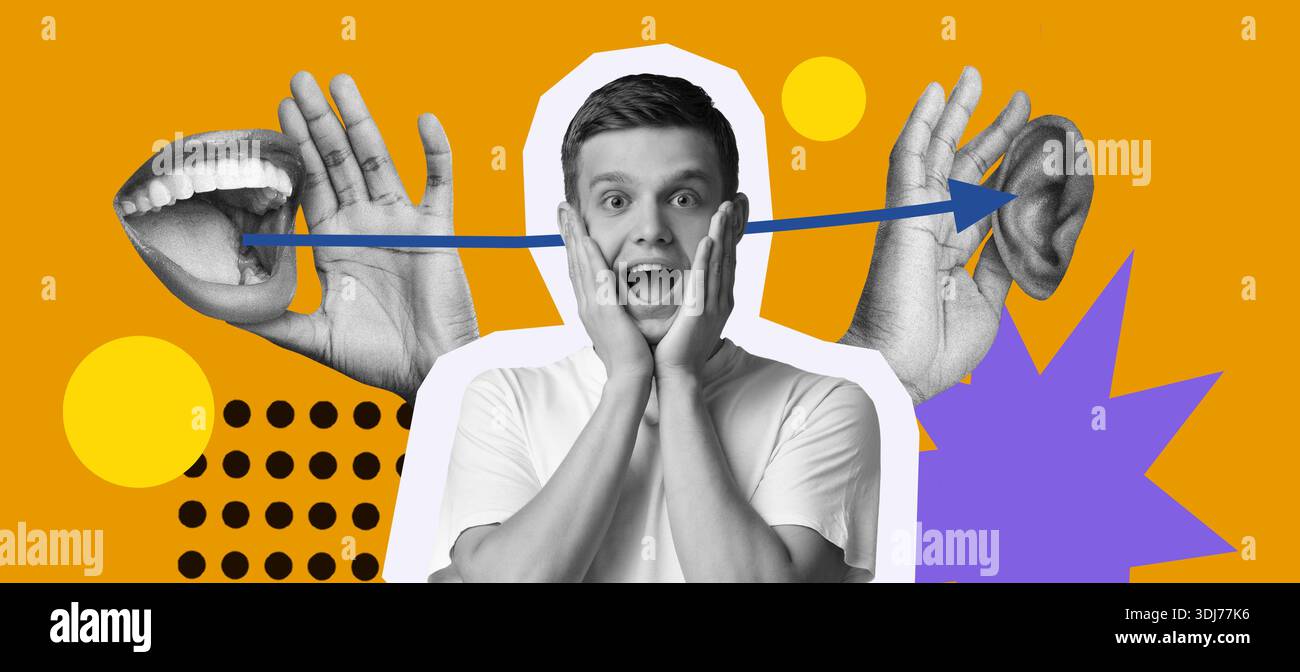 Collage features person expressive hi-res stock photography and images ...