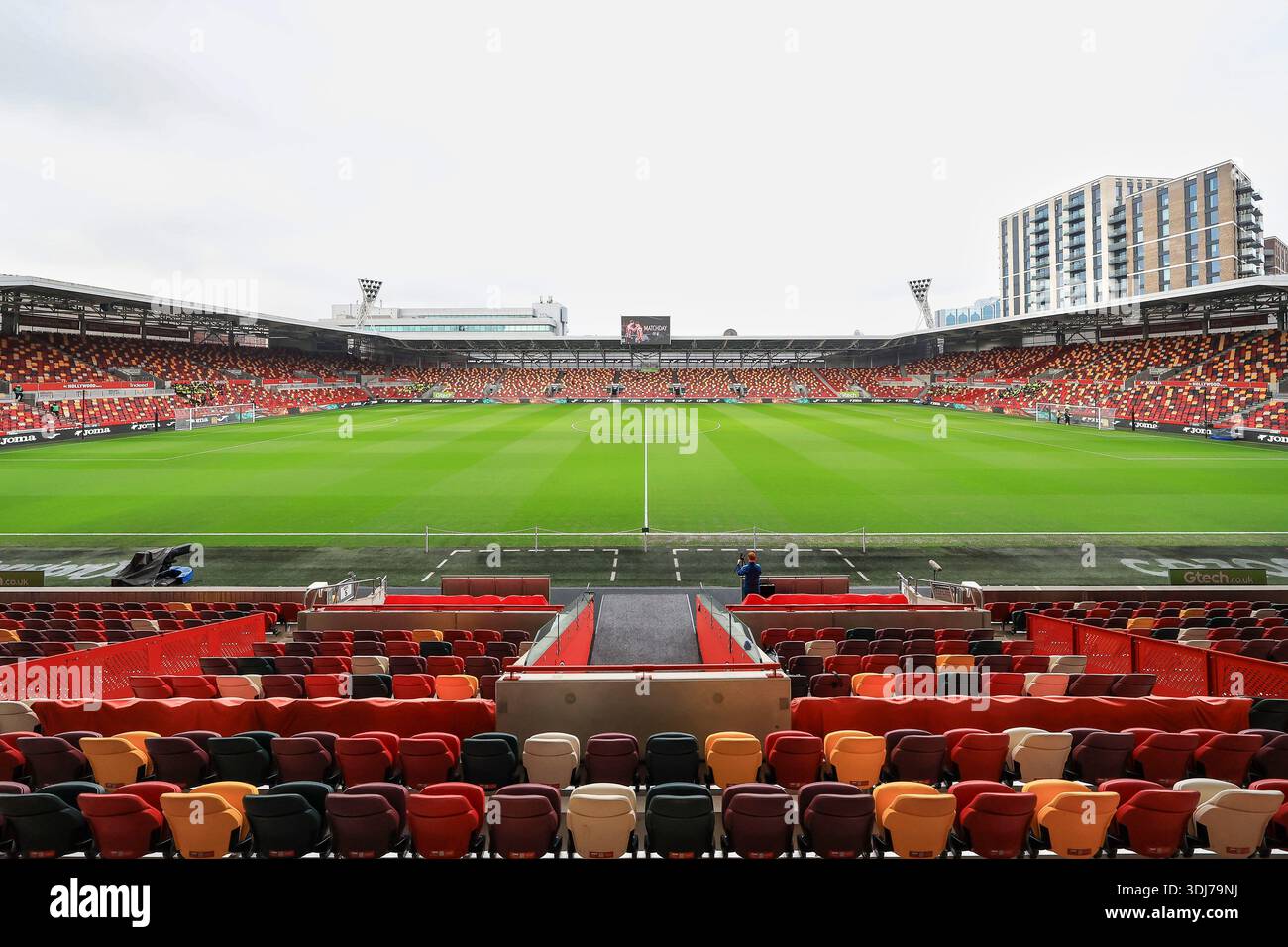 General stadium view inside the Gtech Community Stadium before the ...