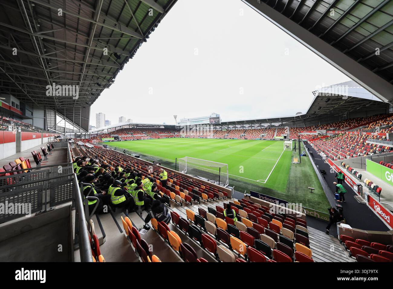 General stadium view inside the Gtech Community Stadium before the ...