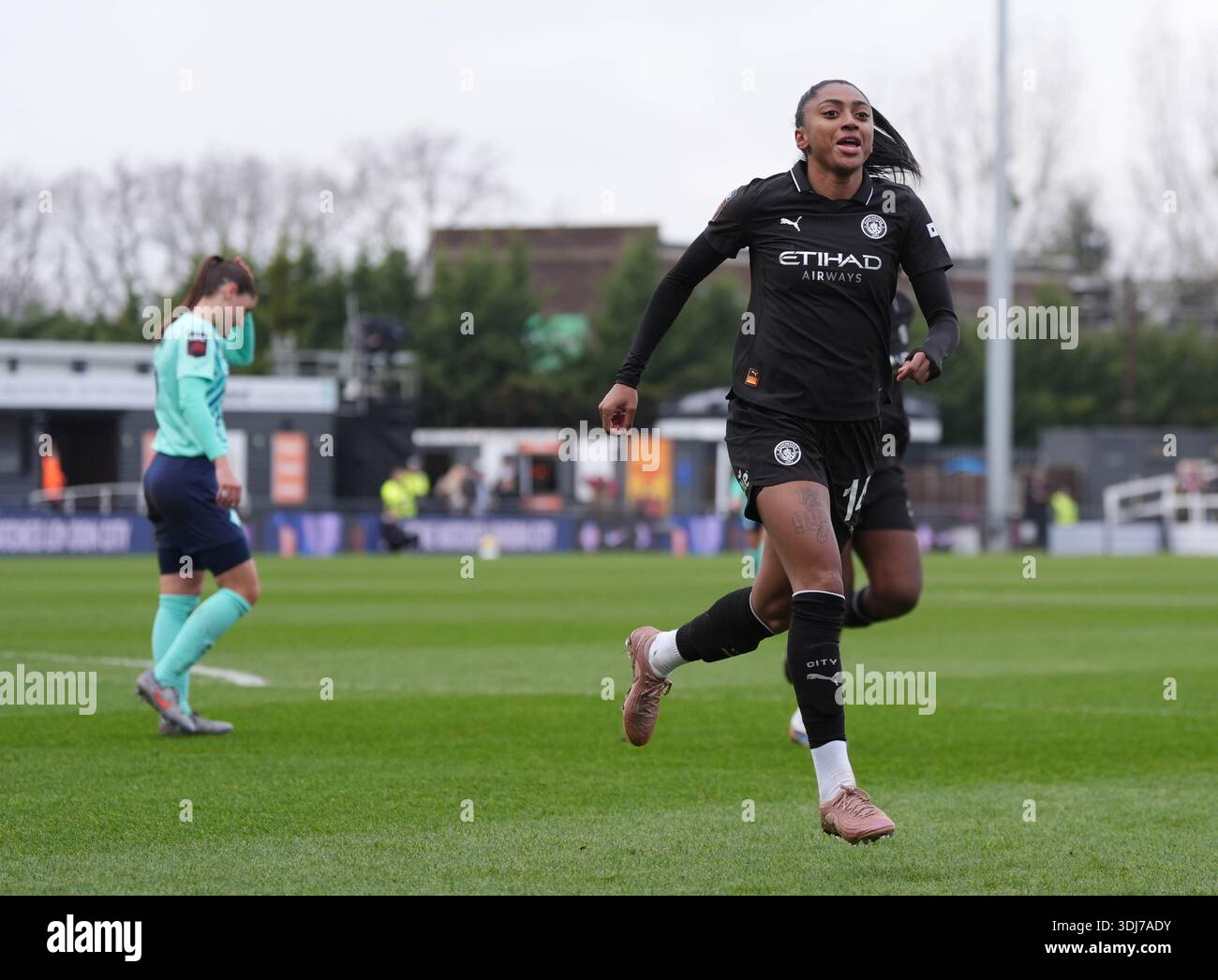 Manchester City's Kerolin celebrates scoring their side's first goal of ...