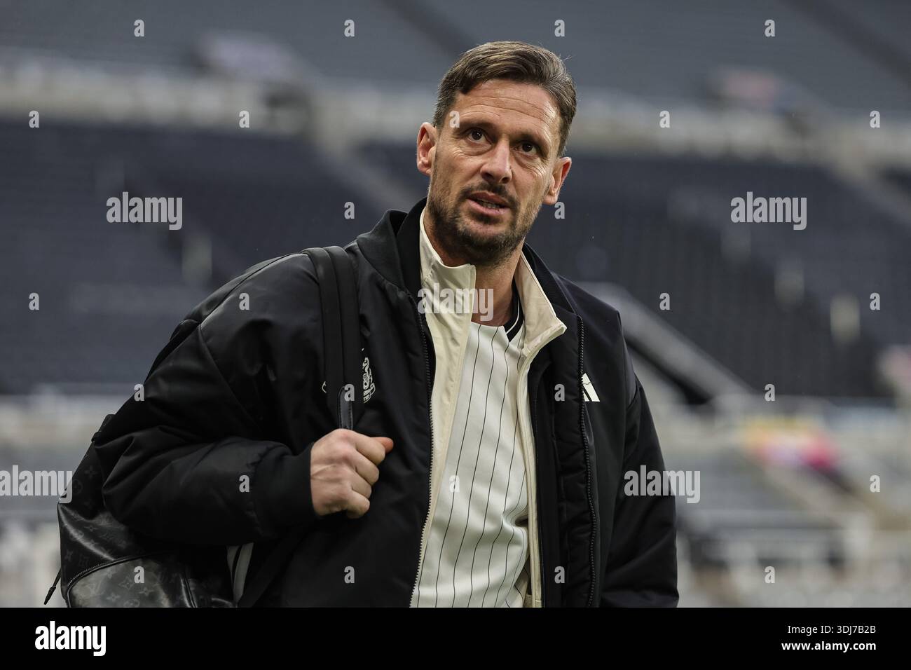 Jason Tindall assistant manager of Newcastle United arrives during the ...