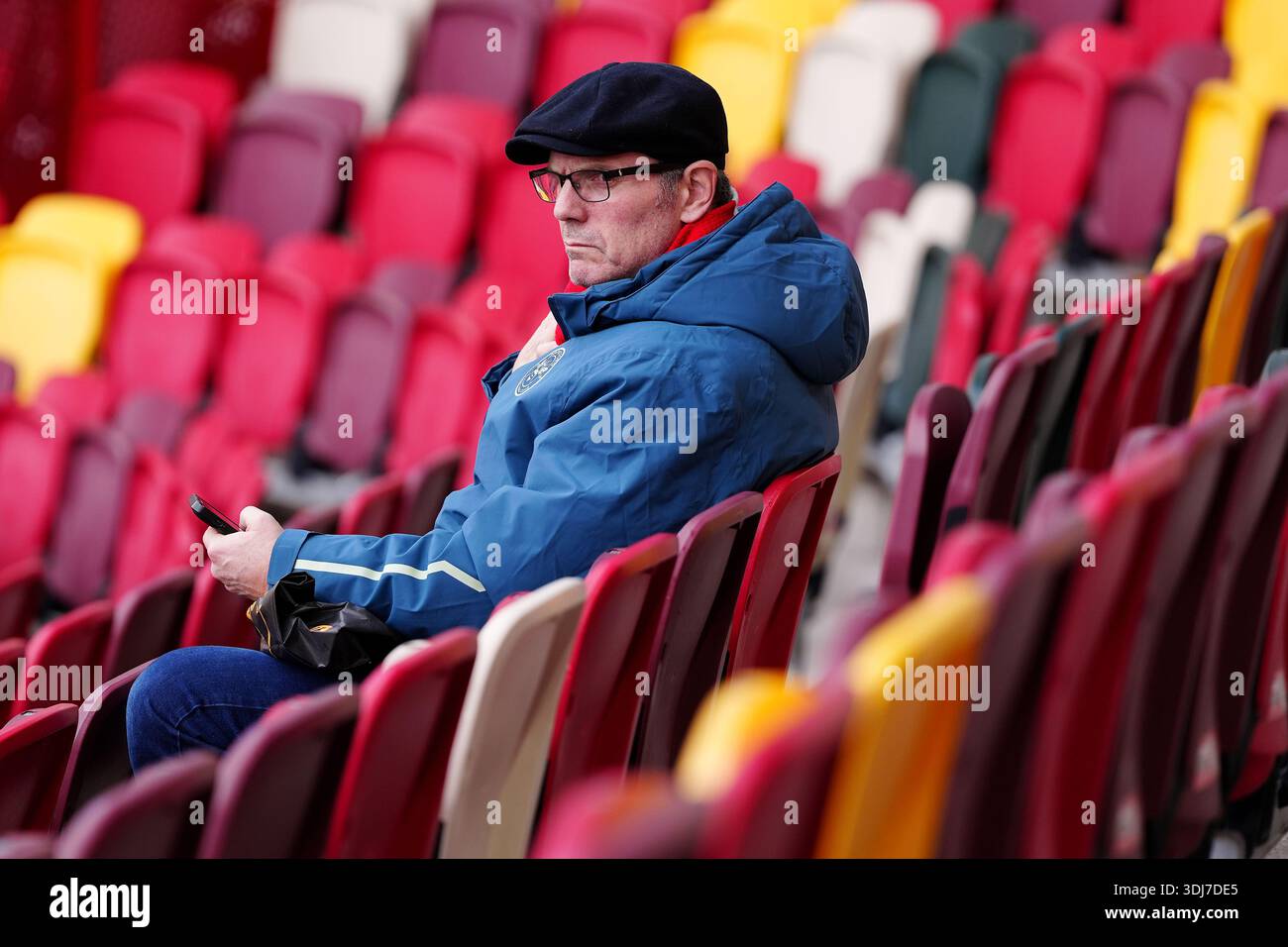A Brentford fan ahead of the Premier League match at the Gtech ...