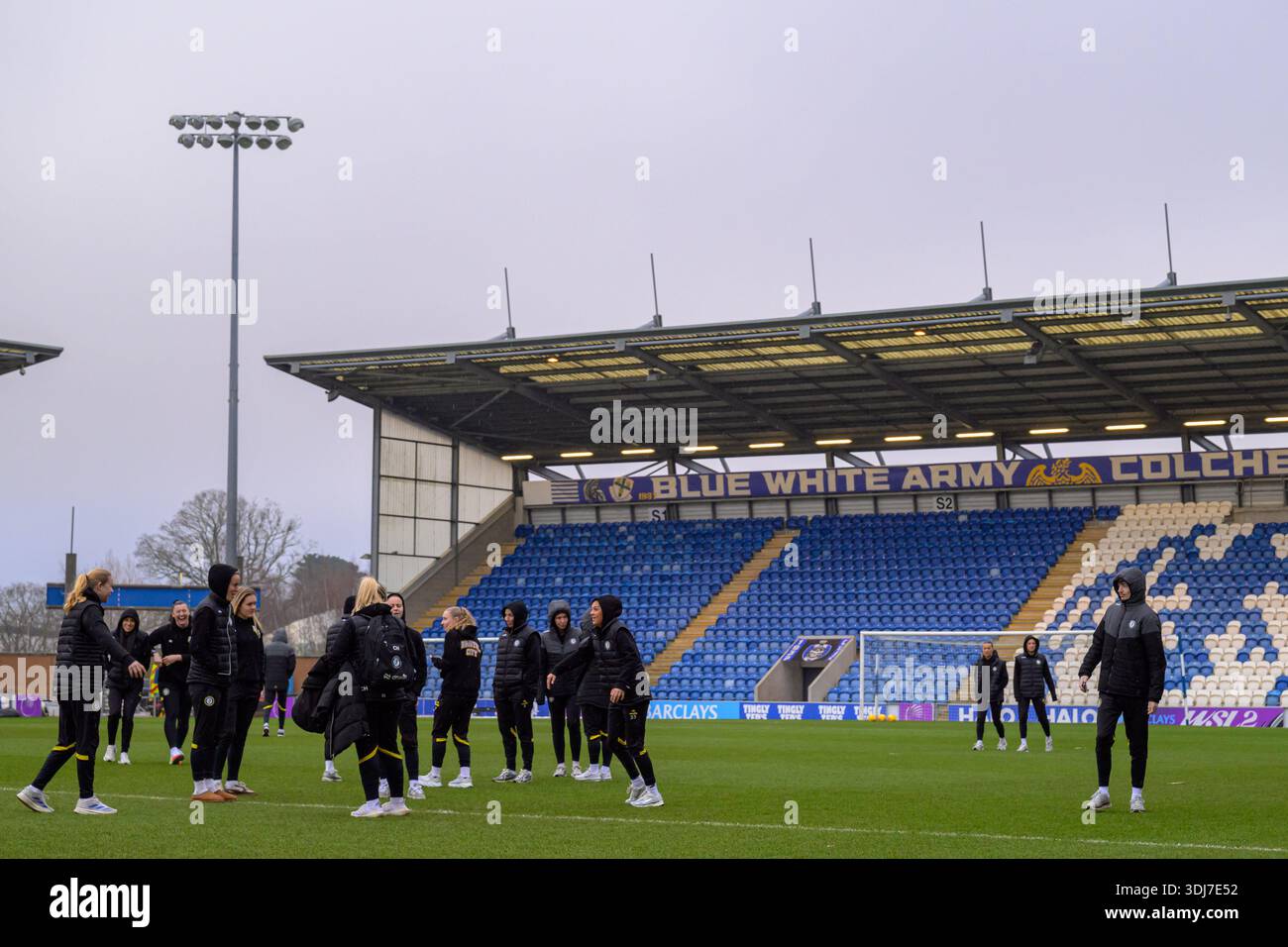 Players of Bristol City arriving before the Barclays Women's Super ...