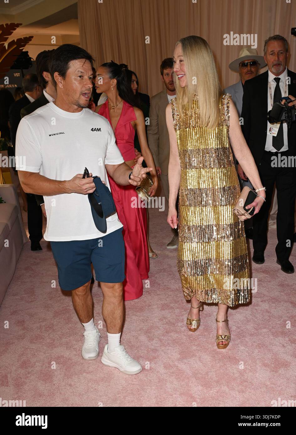 HALLANDALE, FLORIDA - JANUARY 24: Mark Wahlberg and Belinda Stronach ...
