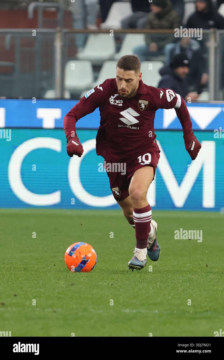 ComoÕs TorinoÕs Nikola Vlasic during the Serie A soccer match between ...
