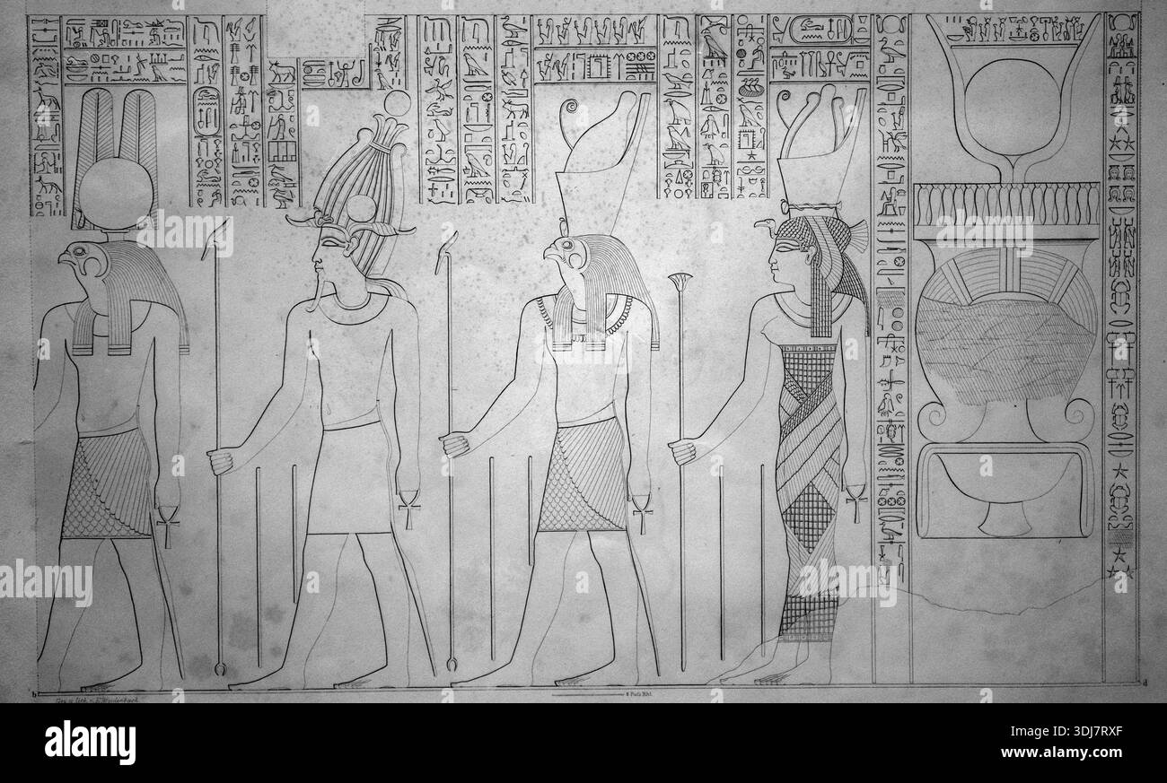 Museum egyptian antiquities collection Black and White Stock Photos ...