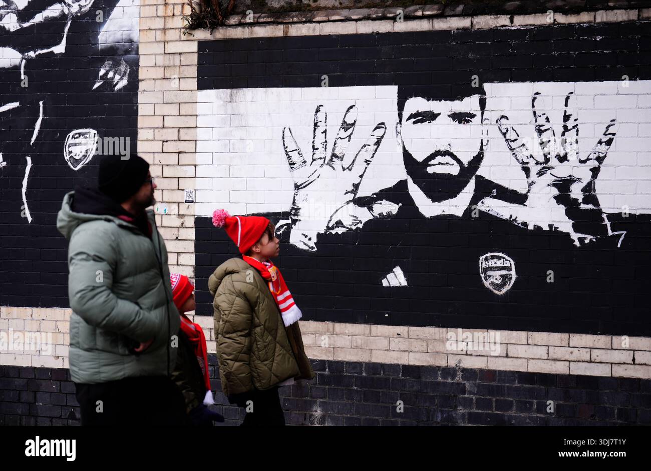 Street art of Arsenal goalkeeper David Raya in The Arsenal x ...