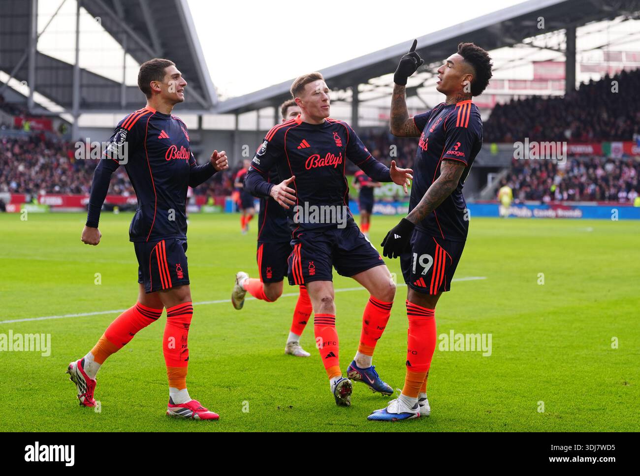 Nottingham Forest's Igor Jesus (right) celebrates scoring their side's ...