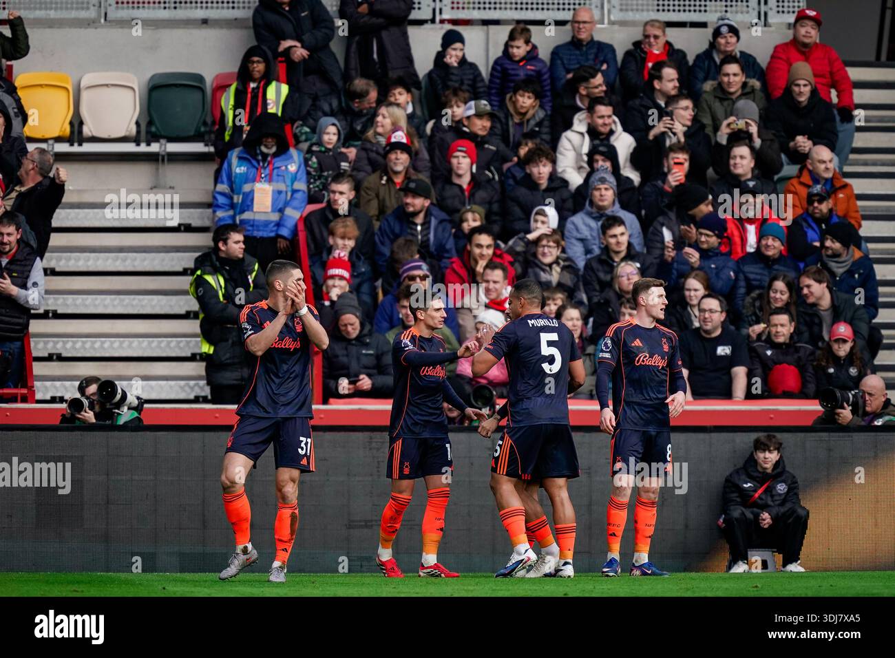 Igor Jesus of Nottingham Forest scores to make it 0-1 during the ...