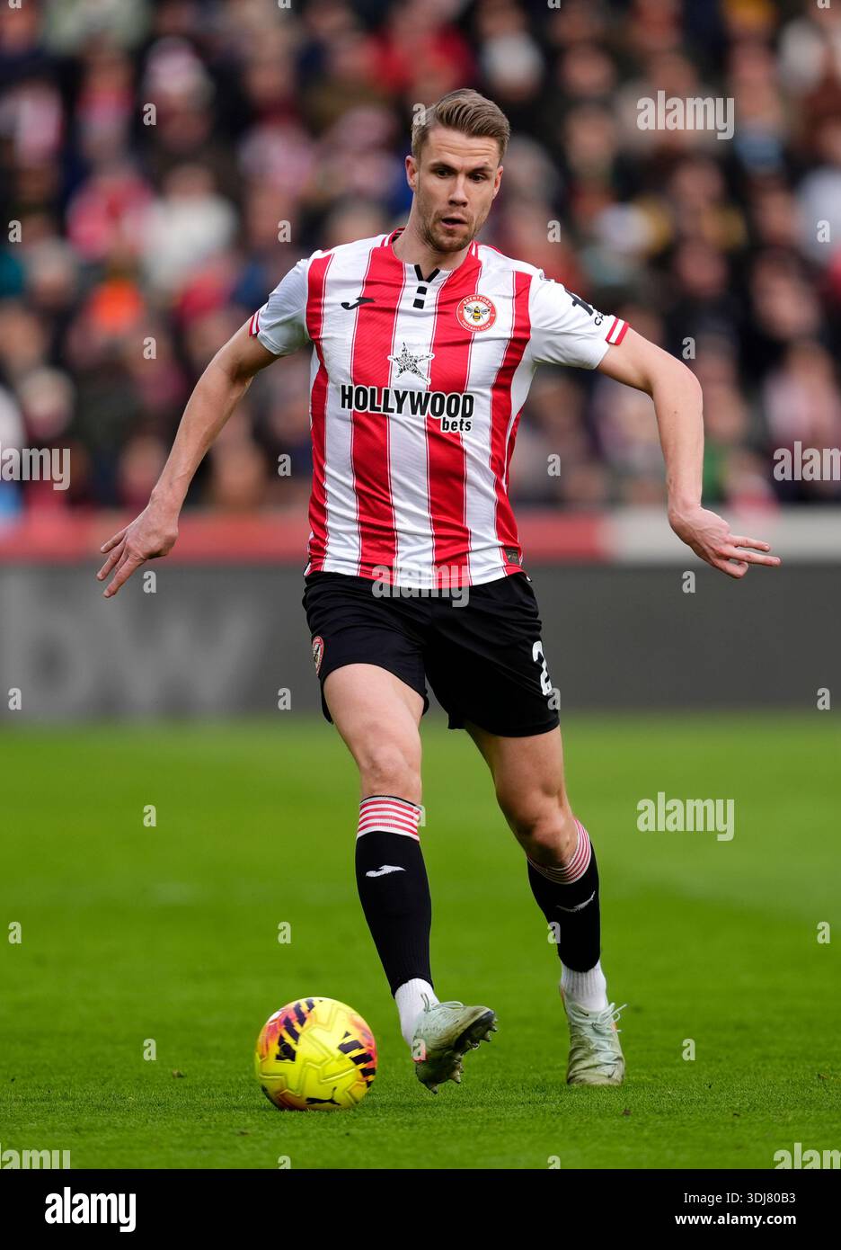 Brentford's Kristoffer Ajer during the Premier League match at the ...